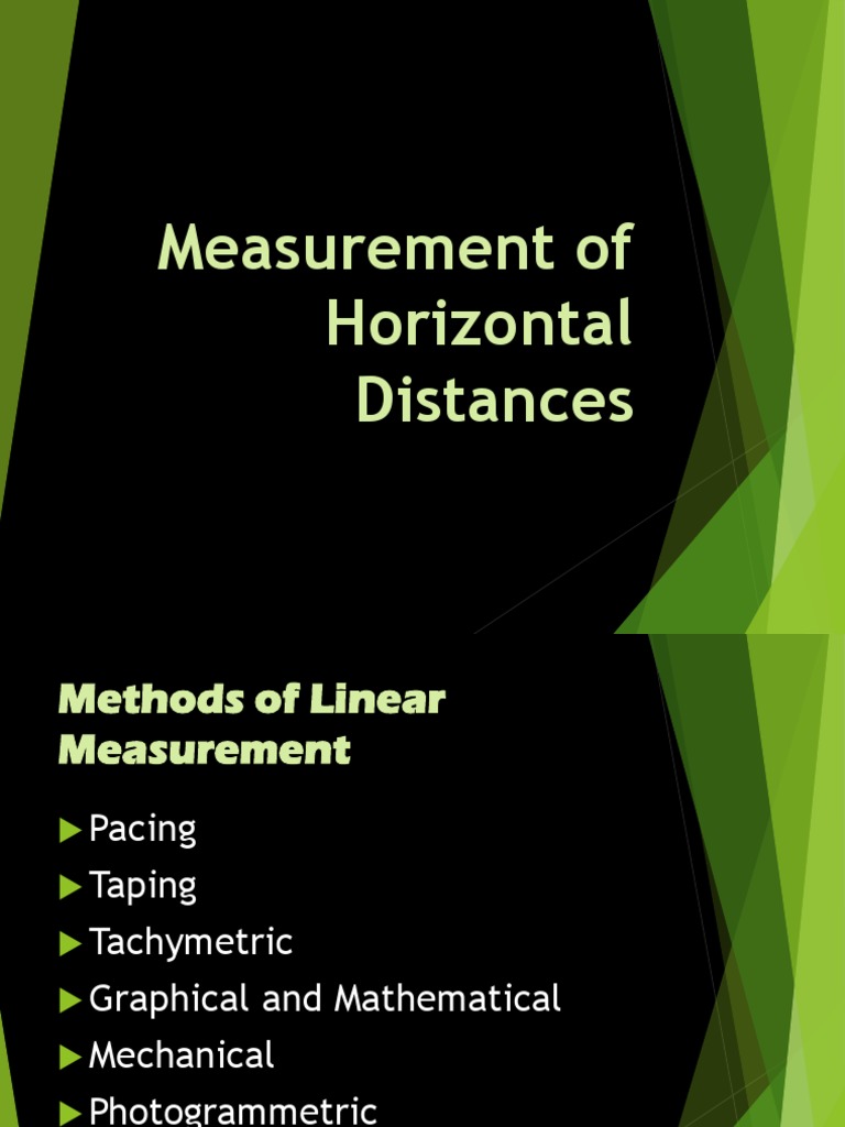 03 - Measurement of Horizontal Distances | PDF | Surveying | Distance