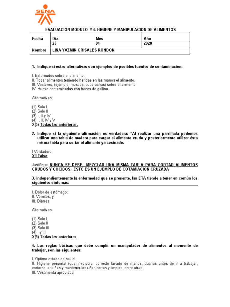 Evaluacion Modulo 3 | PDF | Alimentos Evaluacion Modulo 3 | PDF | Alimentos