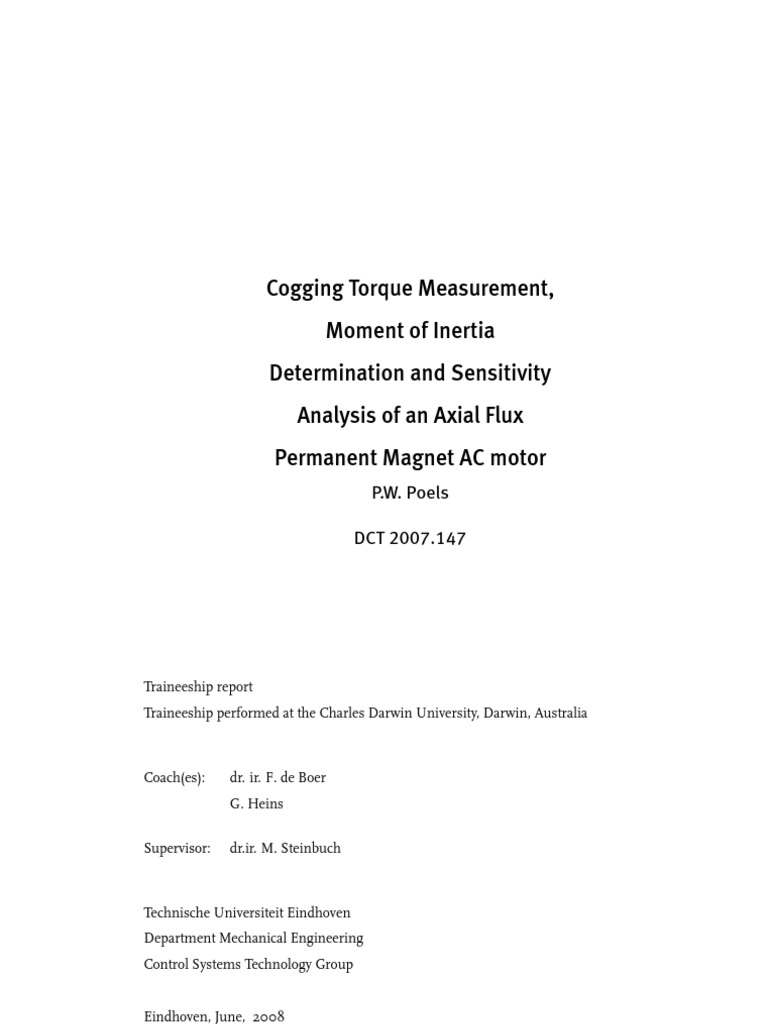 Cogging Torque Measurement | PDF