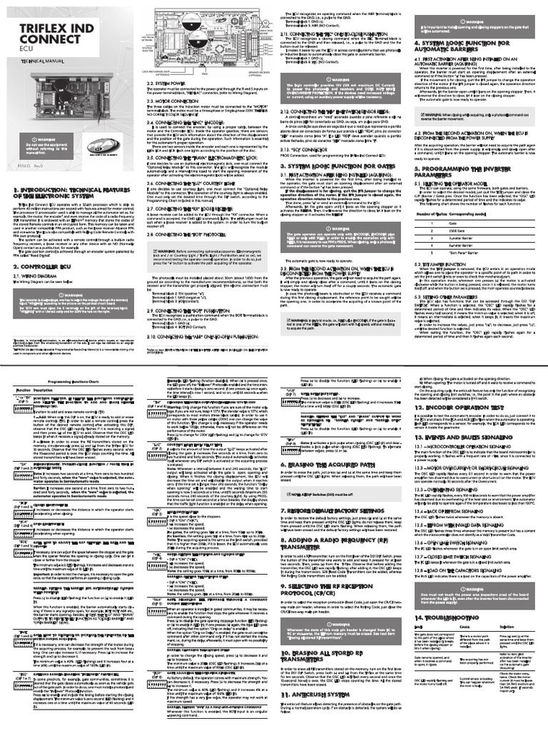 Manual Técnico Triflex Ind. Connect | PDF | Remote Control | Switch