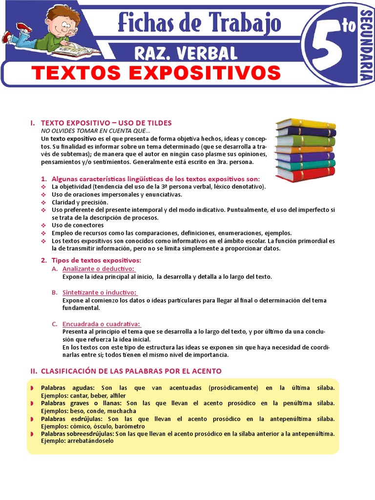 Texto Expositivo Y Acentuaci n Para 5 Grado PDF Fl or Hormiga
