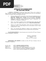 Affidavit of Transfer of Ownership (Electric Meter) | PDF