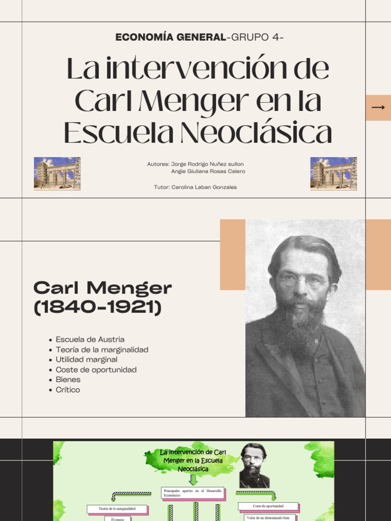 Menger y la Escuela Neoclásica | PDF | Historia
