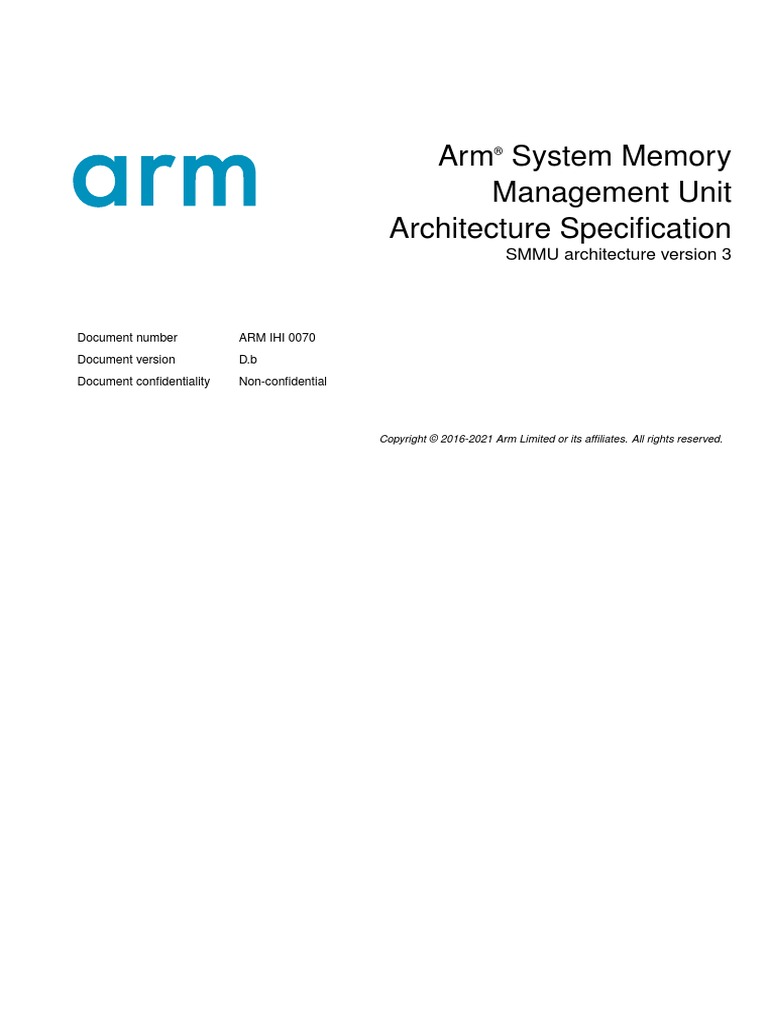 ARM IHI 0070 D B System Memory Management Unit Architecture ...