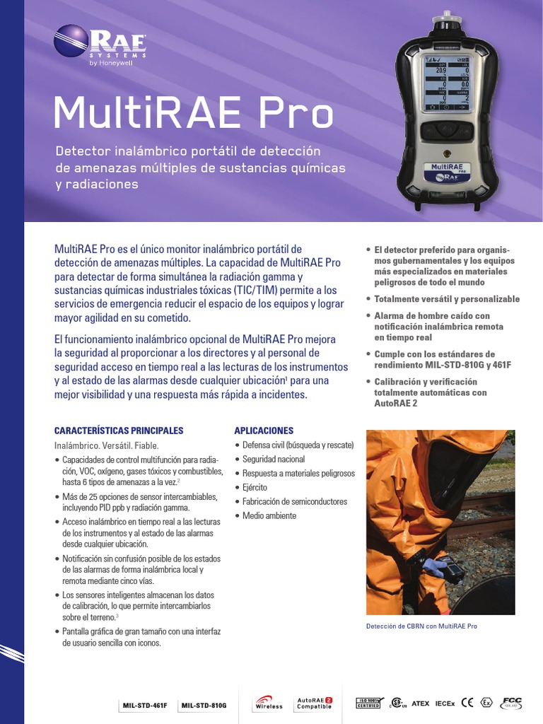 MultiRAE Pro: Detector Inalámbrico Avanzado | PDF | Inalámbrico ...