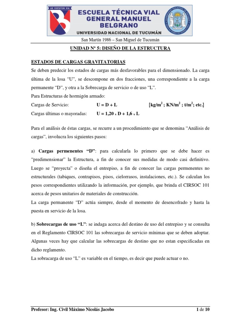 UNIDAD #5 - Diseño de La Estructura | PDF | Viga (Estructura) | Hormigón