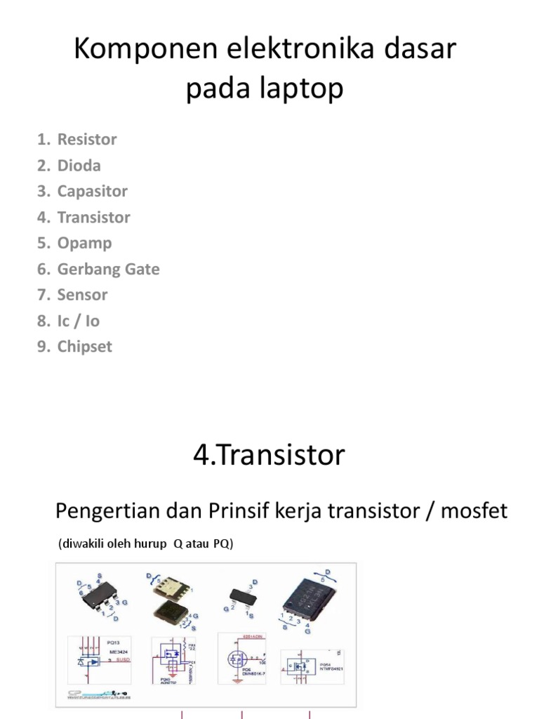 Elektronika Dasar Laptop Transistor | PDF
