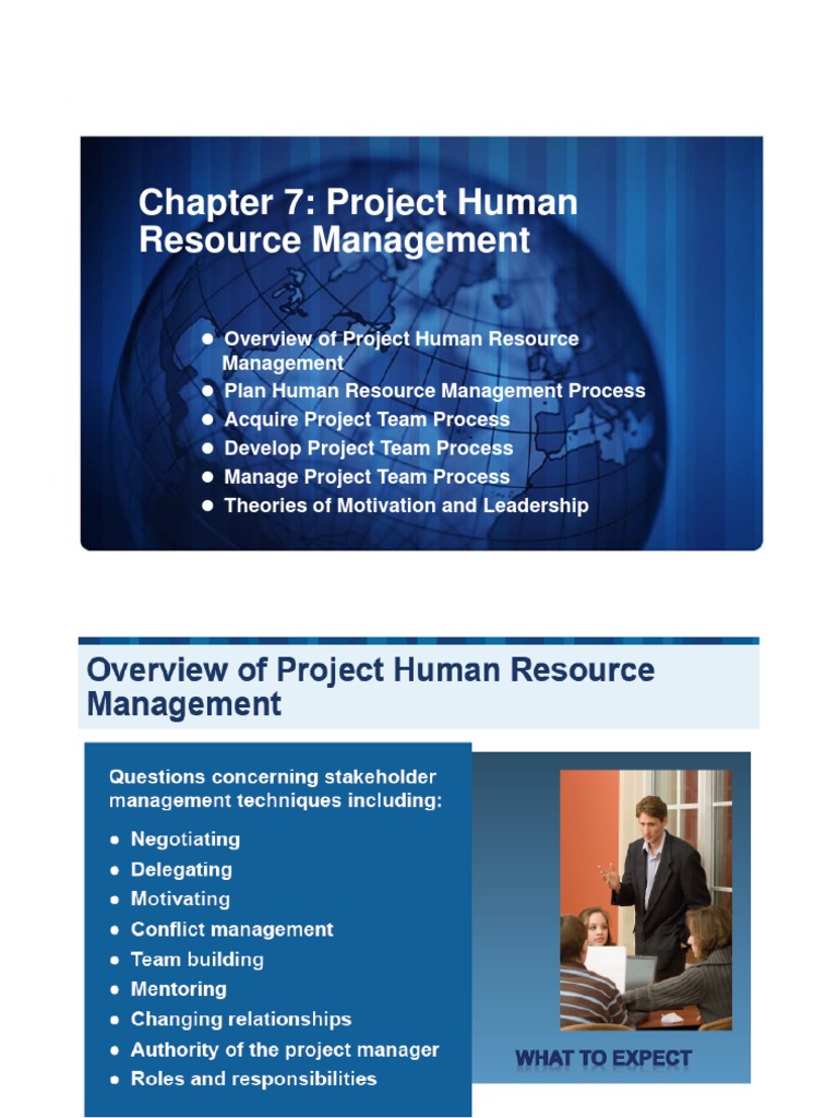 Chapter 07 Project Human Resource Management (PMF) | PDF | Motivational ...