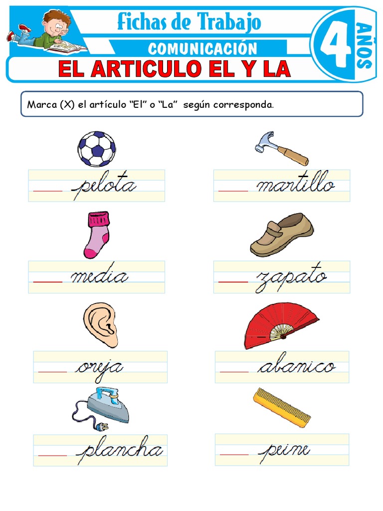 El Articulo El y La para Ninos de 4 Anos | PDF