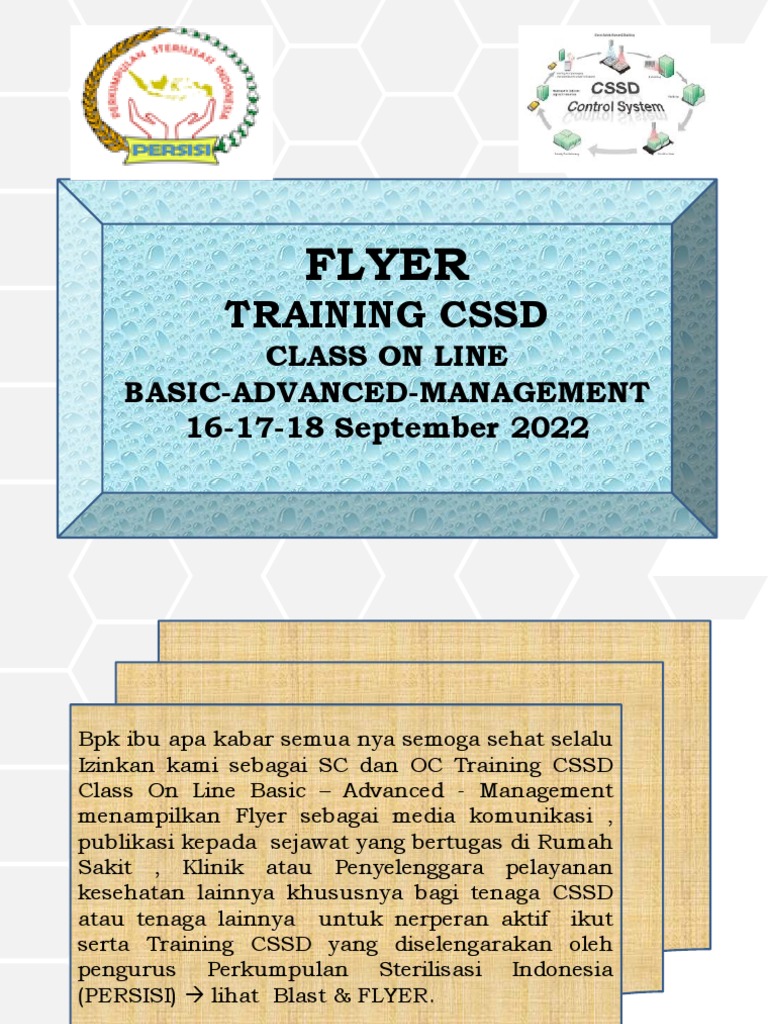 Flyer Training CSSD Sept 22 | PDF