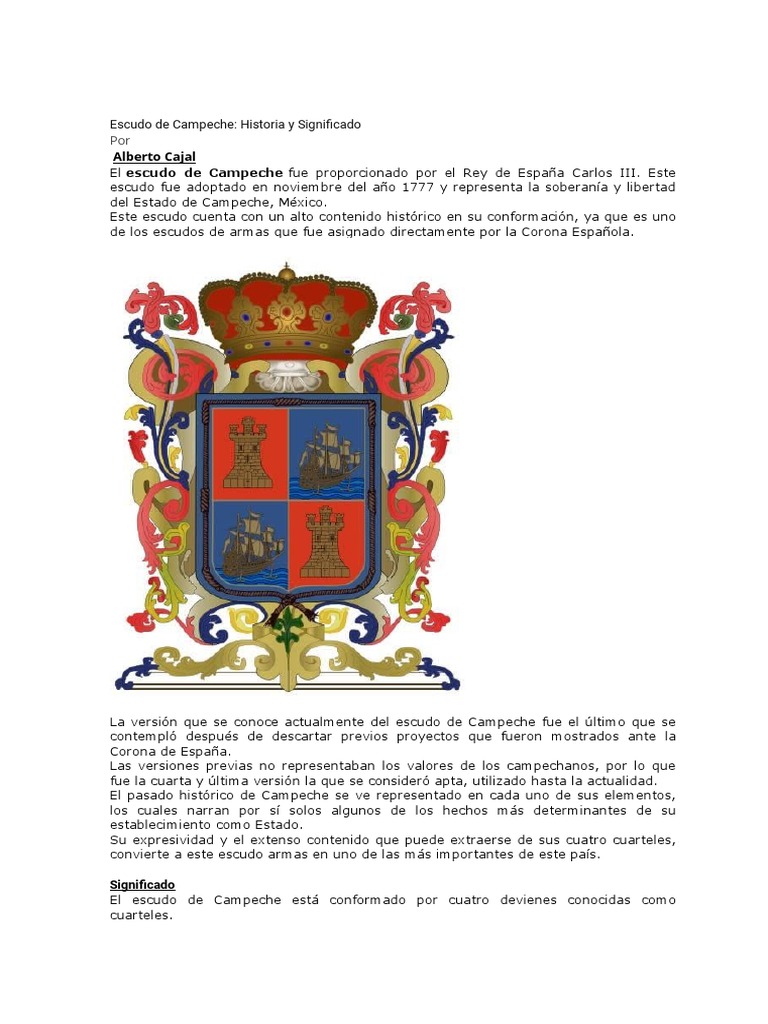 Significado Del Escudo Campeche | PDF | Campeche