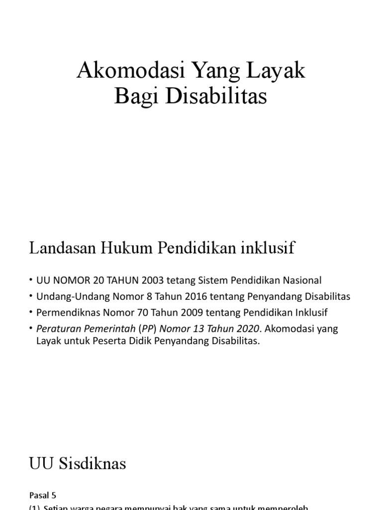Akomodasi Yang Layak | PDF