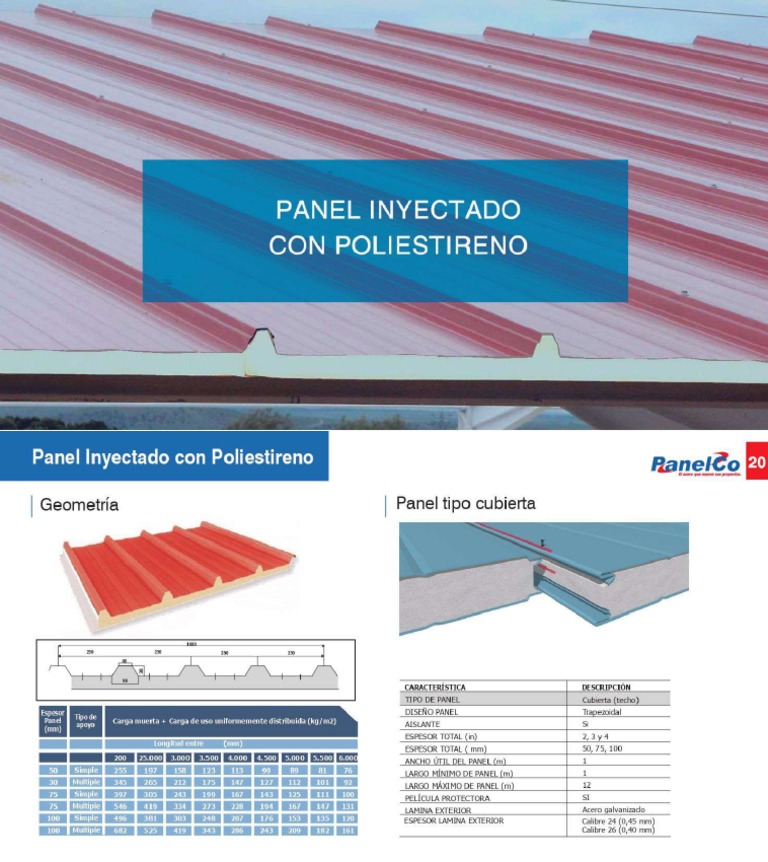 Panel Inyectado Con Poliestireno - Panelco | PDF