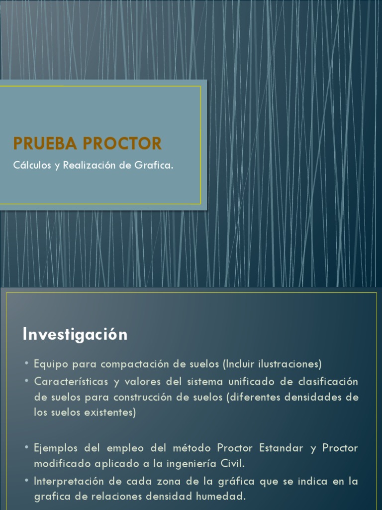 Método Proctor: Densidad y Humedad | PDF | Densidad