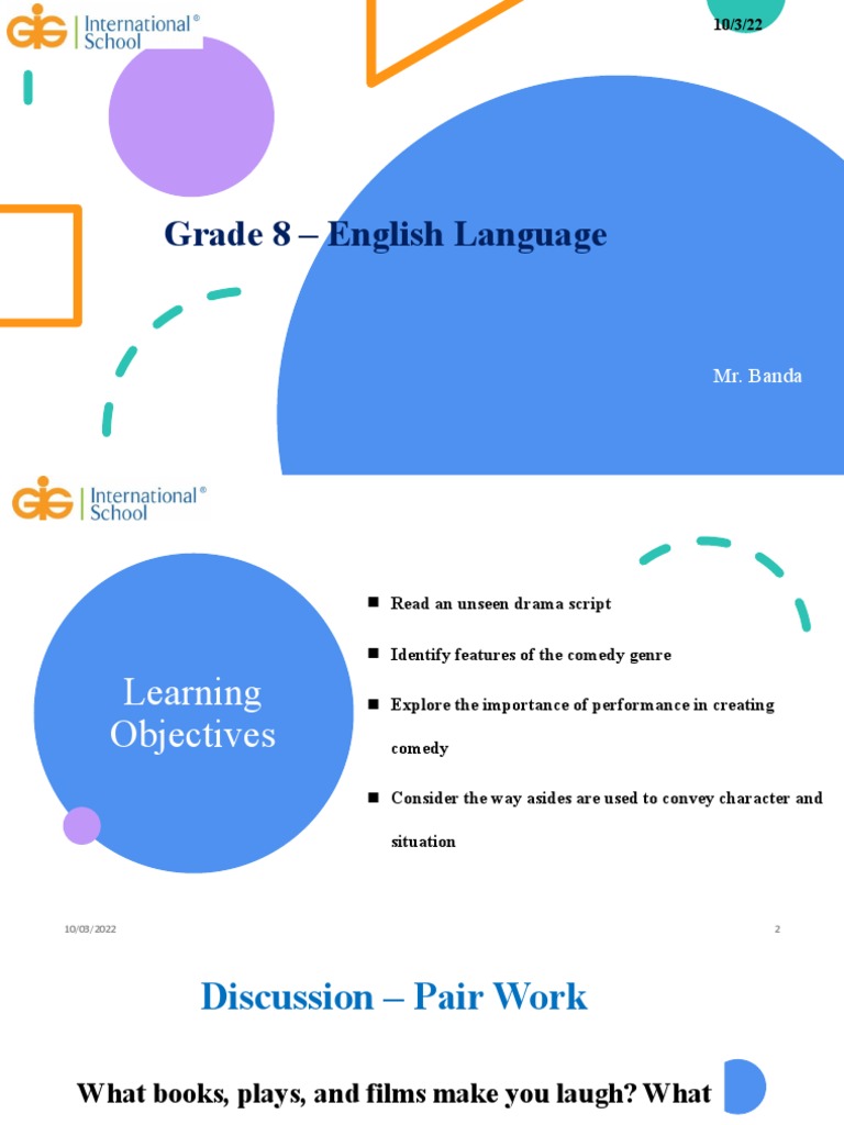 Grade 8 Comedy Genre Exploration | PDF | Comedy | Microsoft Power Point