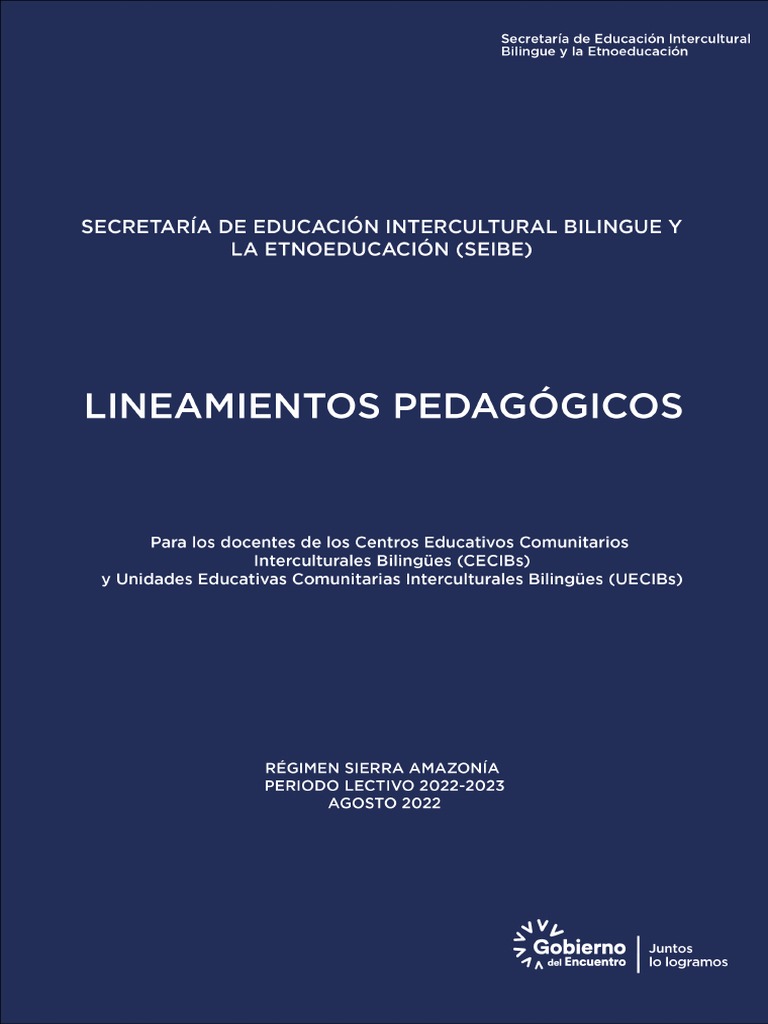 lineamientos_pedagógicos_régimen_sierra-_amazonia_2022-2023_final | PDF | Plan de estudios ...