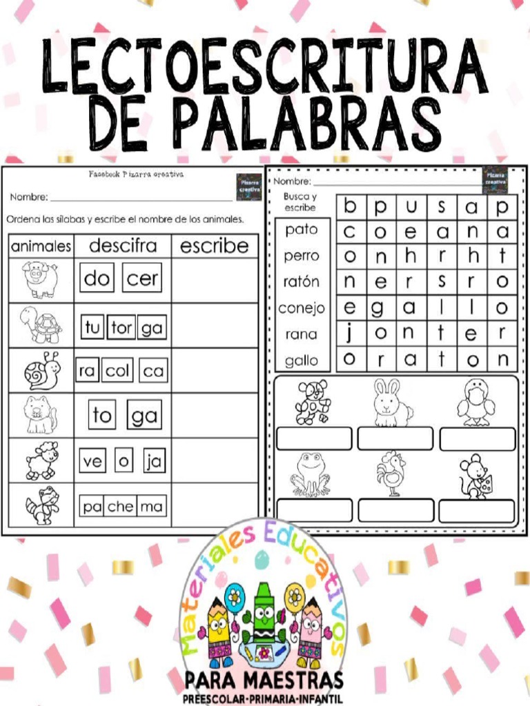 Cuaderno de lectoescritura para sílabas por Materiales Educativos ...
