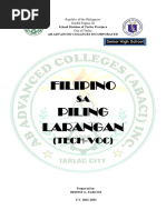 Manwal Filipino Sa Piling Larang | PDF