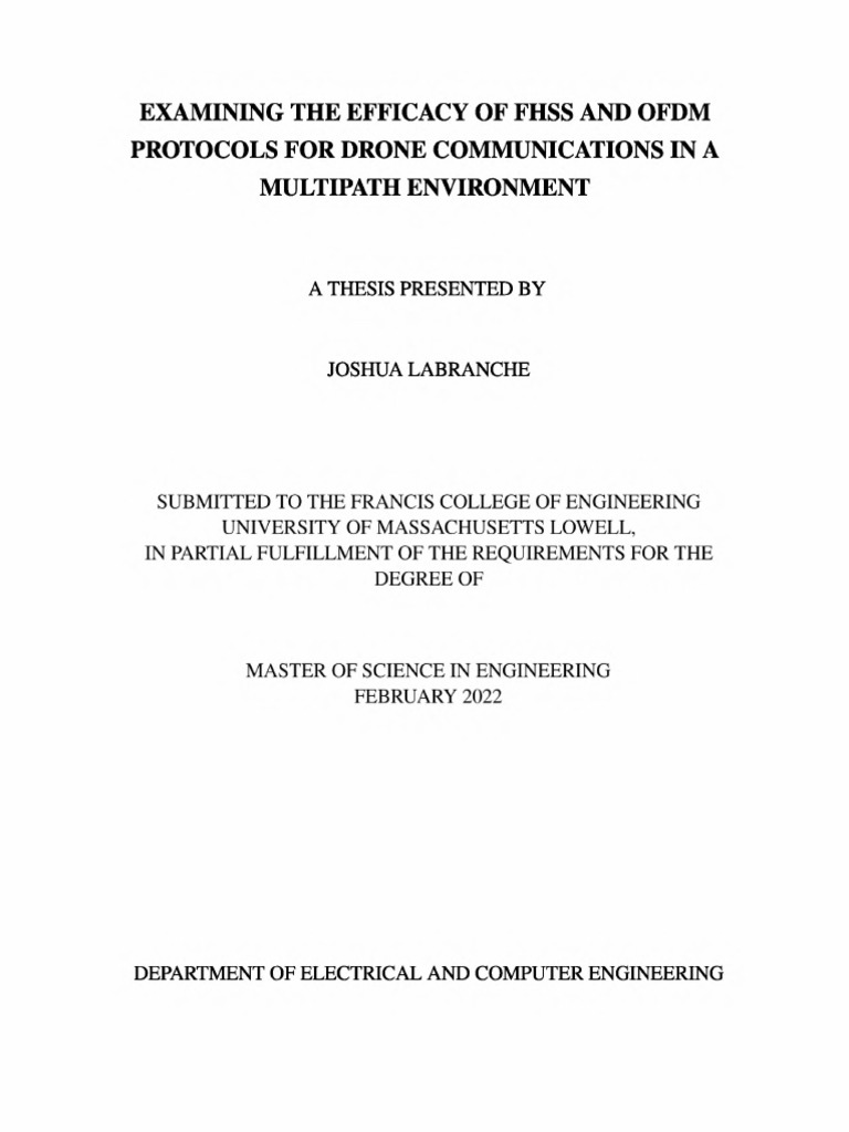 Examining The Efficacy of FHSS and OFDM Protocol For Drone Comm | PDF | Modulation | Orthogonal ...
