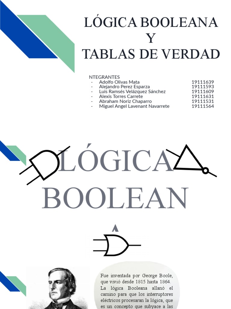 Logica Booleana y Tablas de Verdad | PDF | Álgebra de Boole | Enseñanza ...