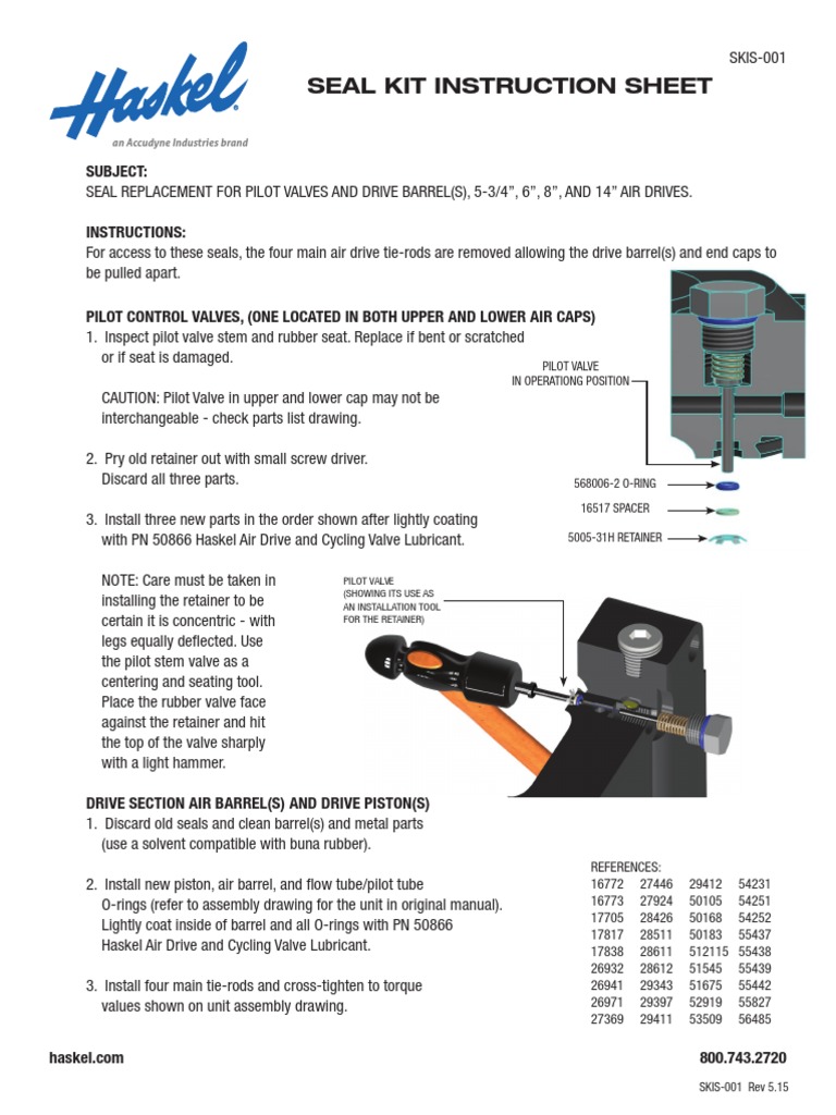 Haskel SKIS 001 | PDF | Valve | Equipment
