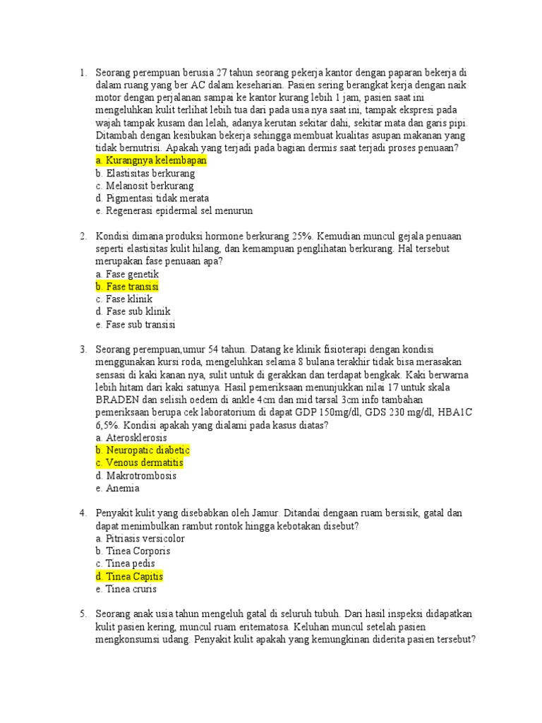 Soal UTS Integumen | PDF