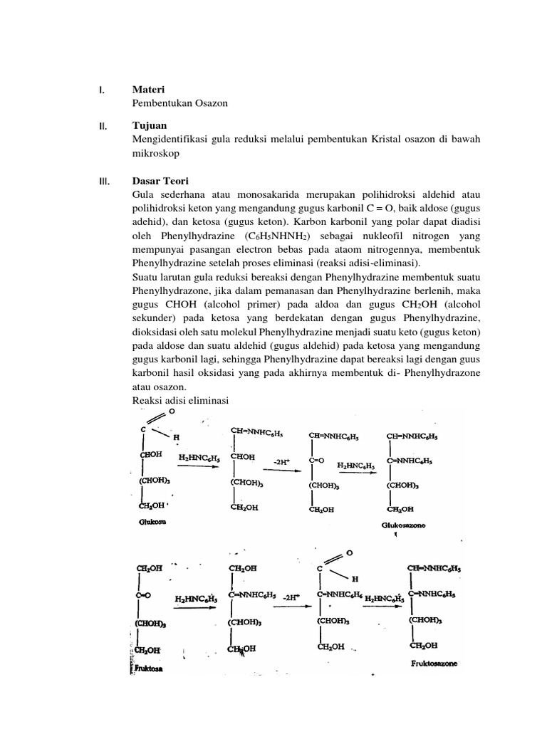 Materi Uji Kristal Osazon | PDF