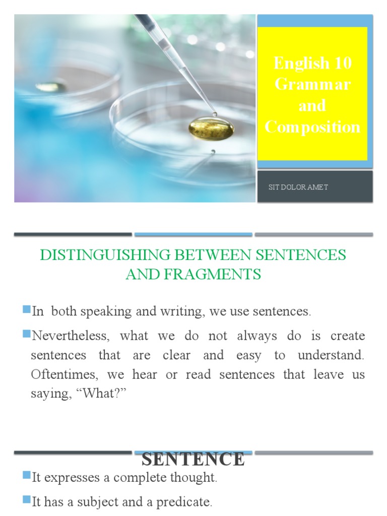 Distinguishing Sentences from Fragments: A Guide to Creating Clear and ...