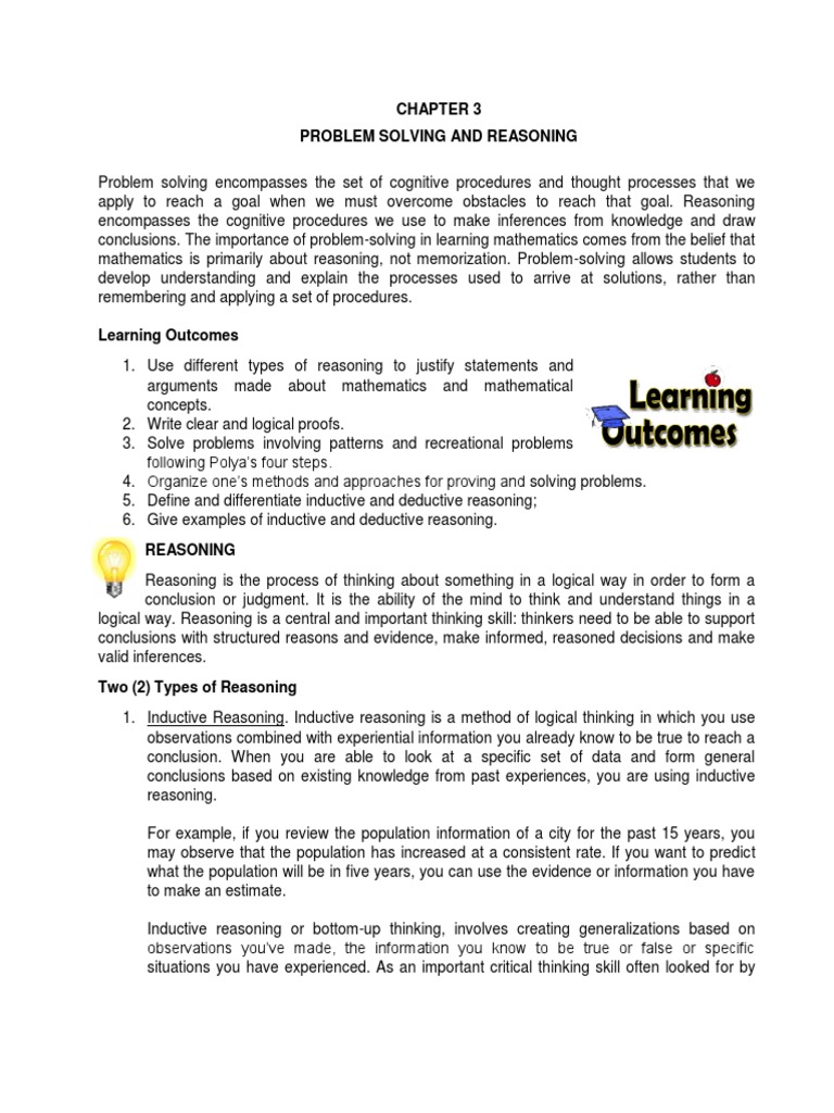 Math 15-Prelim - Week 3 - Chapter 3 PDF | PDF | Mathematical Proof | Reason