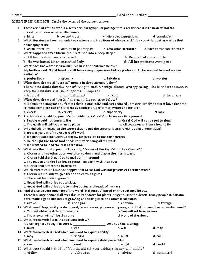 English 8 Final Exam | PDF | Verb | Adverb