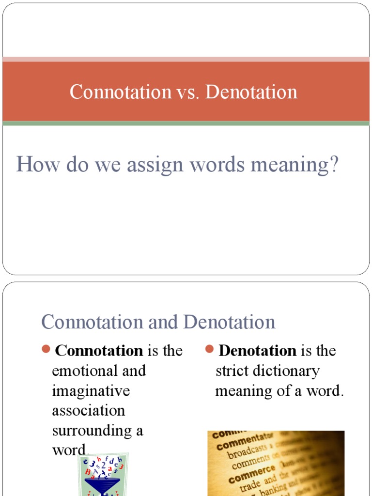 Connotation Versus Denotation | PDF