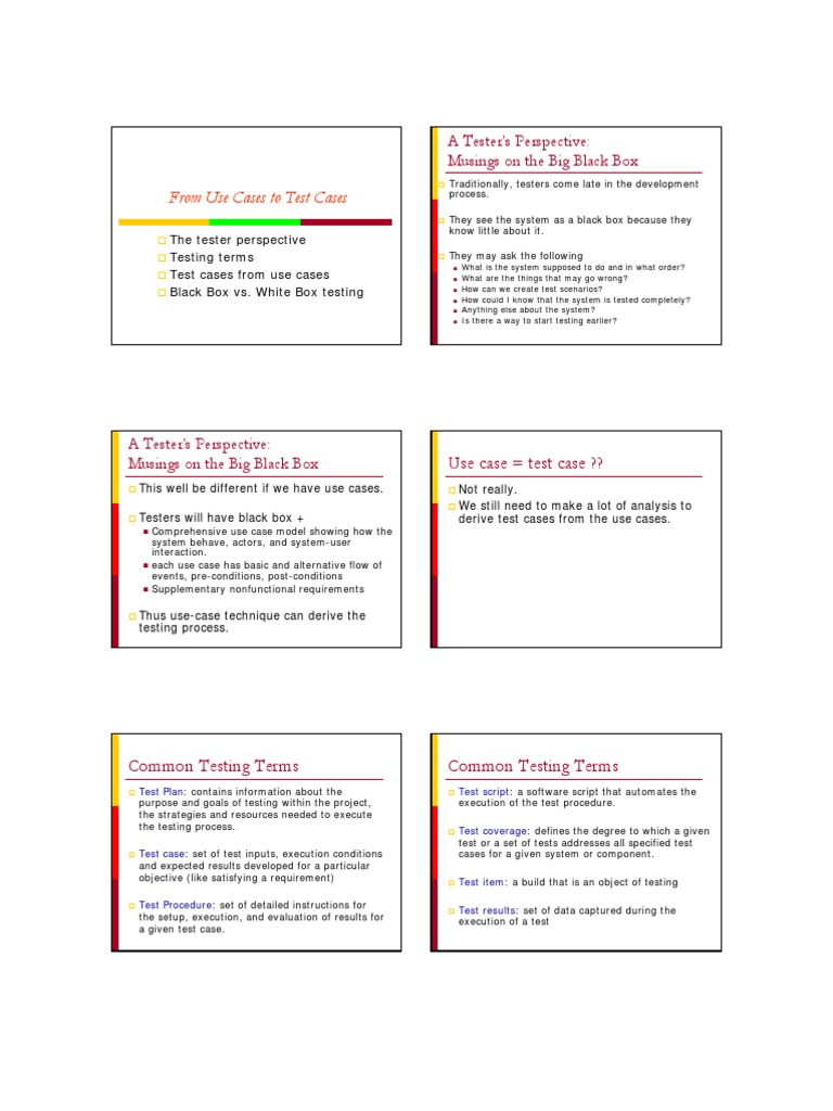 L3 - From Usecases To Test Cases | PDF | Use Case | Software Testing