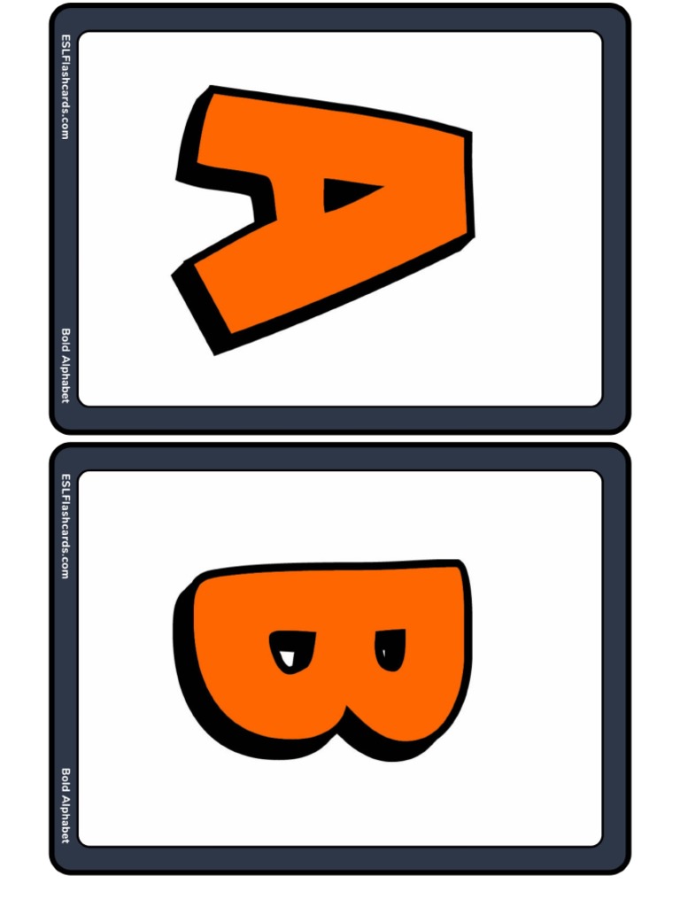 Bold Alphabet Medium Flashcards | PDF