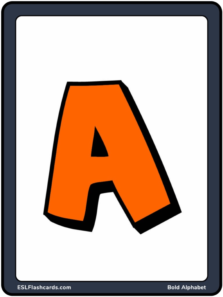 Bold Alphabet Large Flashcards | PDF