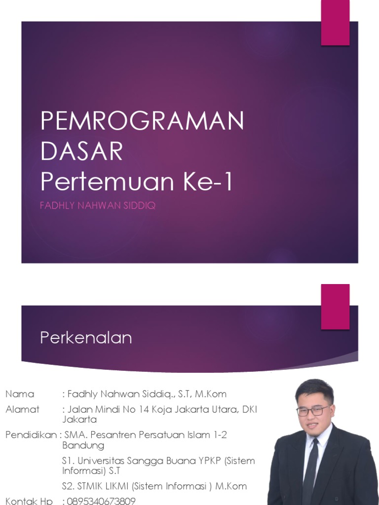 Materi Pemrograman Dasar | PDF | Komputer