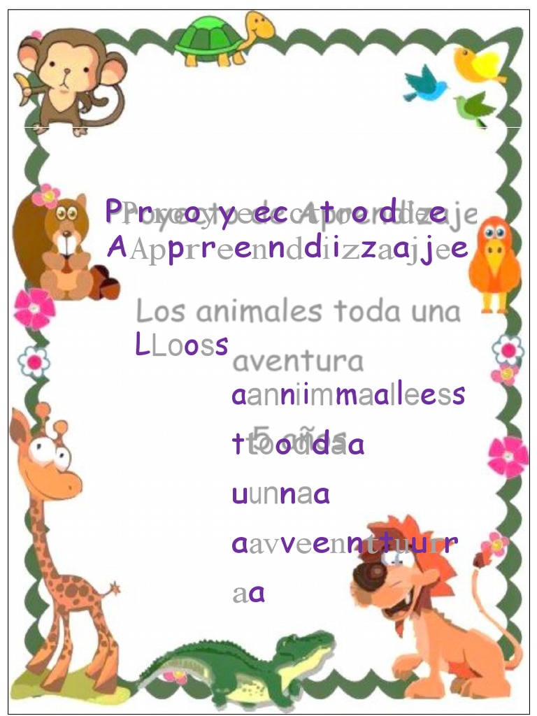 Proyecto de Animales para Niños de 5 Años | PDF | Evaluación | Información