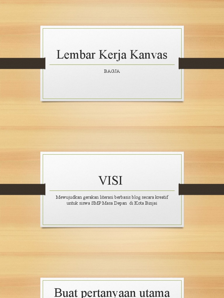 Contoh Lembar Kerja Kanvas BAGJA | PDF
