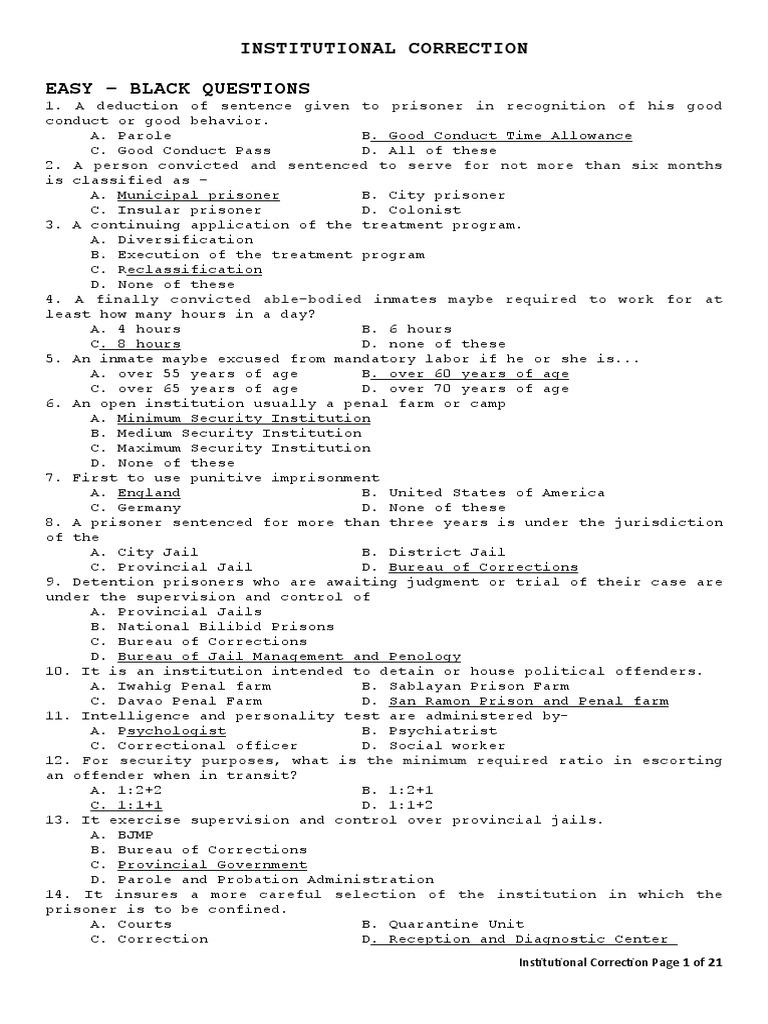 Institutional-Correctional-K | PDF | Prison | Rehabilitation (Penology)