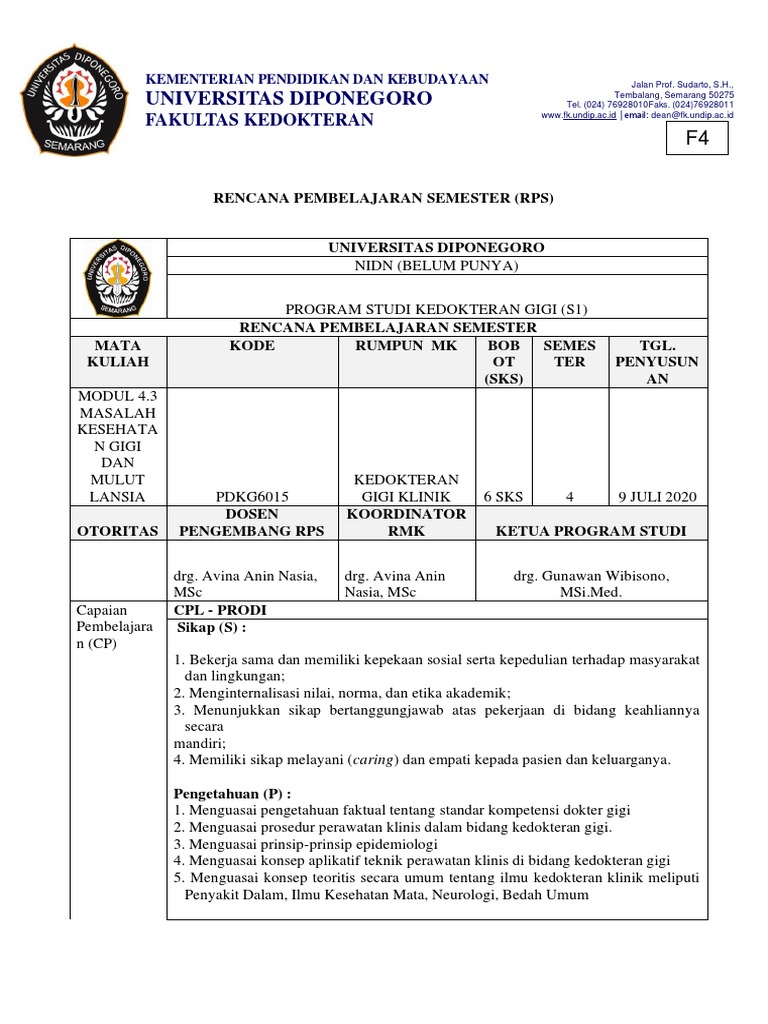 RPS Sebelum Rekonstruksi | PDF | Seni | Sains & Matematika