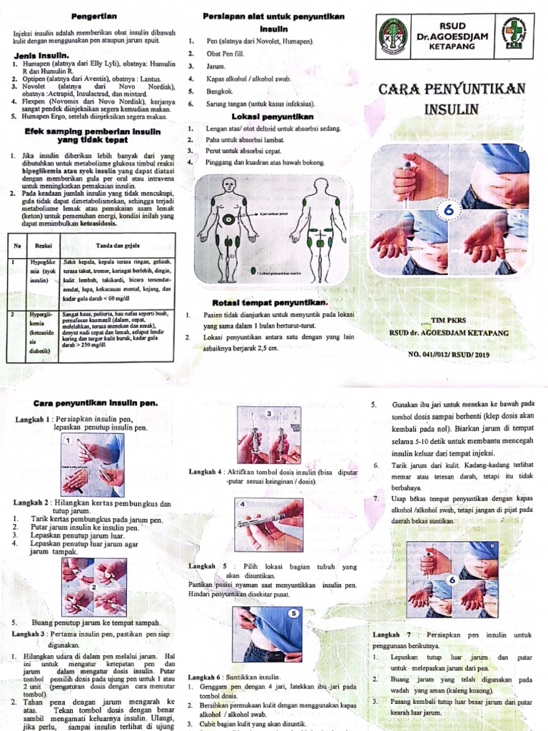 KE4 EP1 Leaflet Penyuntikan Insulin | PDF