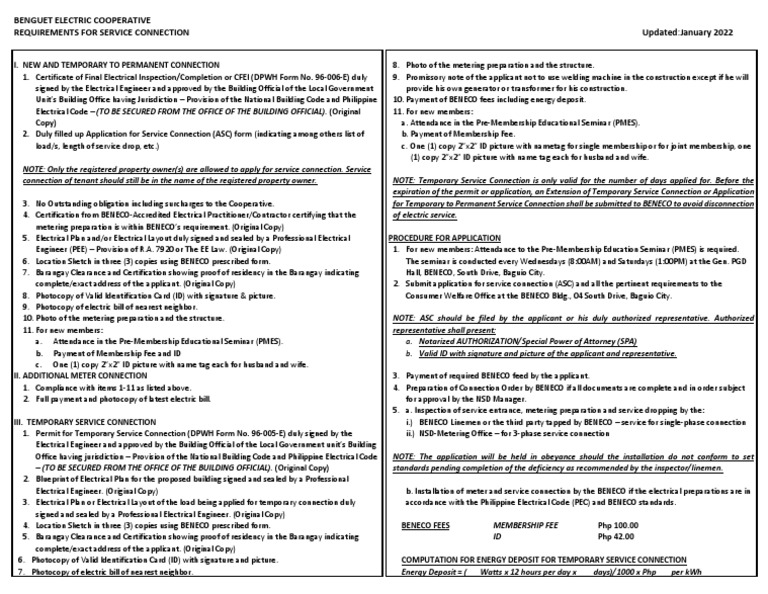 Beneco Asc Requirements 2022 | PDF | Identity Document