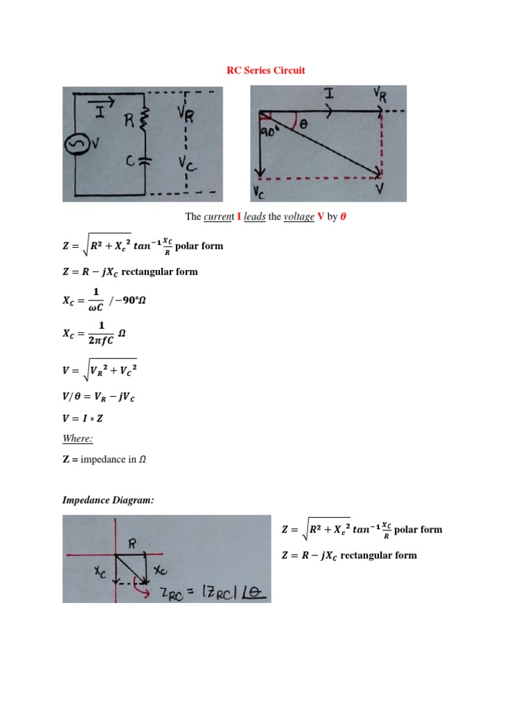 RC Series Circuit AC Circuits | PDF | Electrical Impedance | Electrical Network