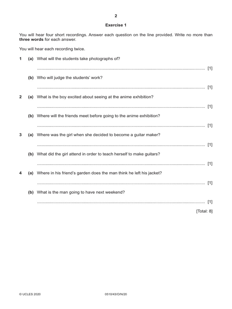 Listening Paper 4 | PDF | Career & Growth | Games & Activities