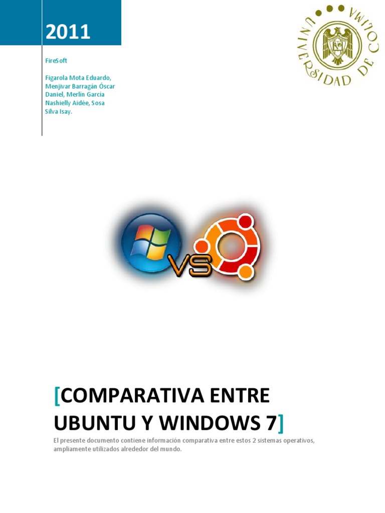 Comparativa: Ubuntu vs Windows 7 | PDF | Windows 7 | Ubuntu (sistema ...