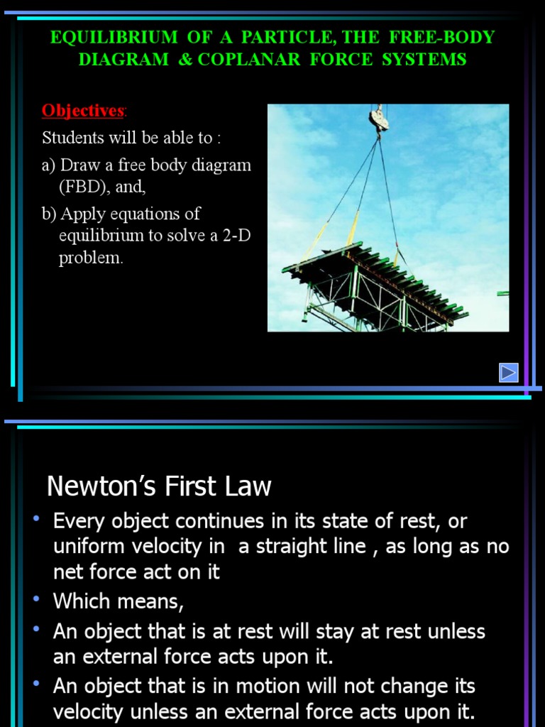 Free Body Diagrams & Equilibrium Analysis | PDF | Force | Newton's Laws ...