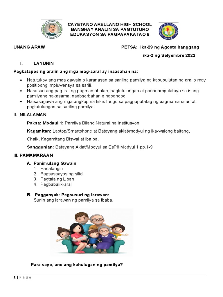 Unang Araw - Modyul 1 | PDF