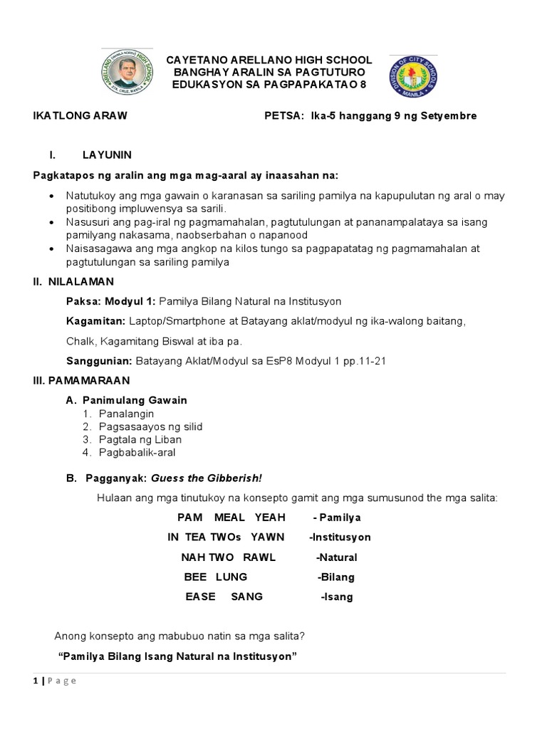 Ikatlong Araw - Modyul 1 | PDF