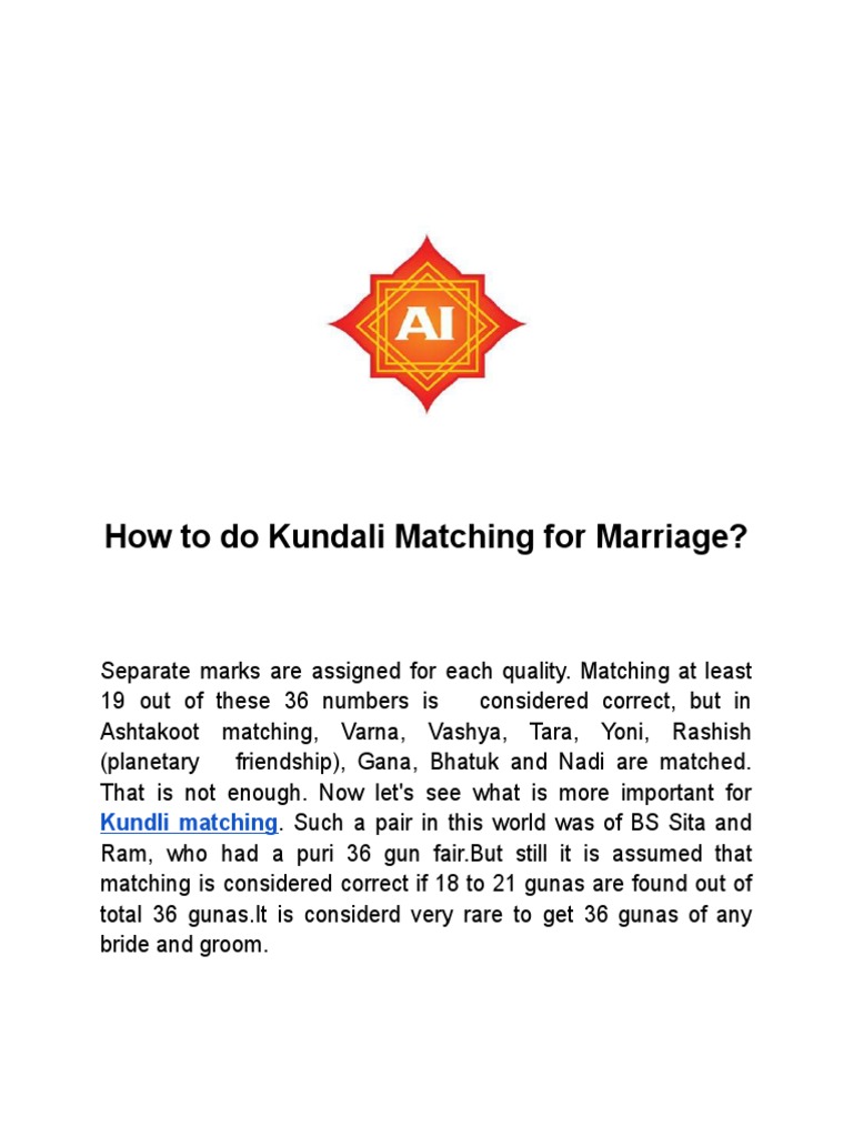 Kundali Matching Guide for Couples | PDF | Religion & Spirituality