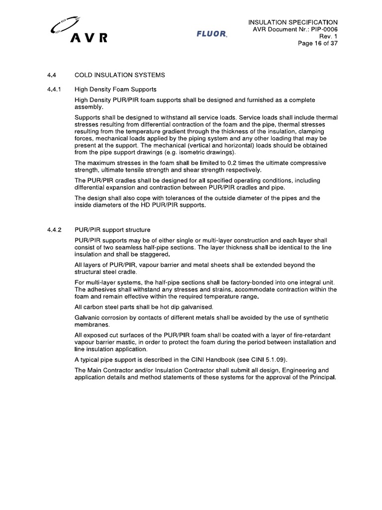 AVR - Insulation Specification - 4 | PDF