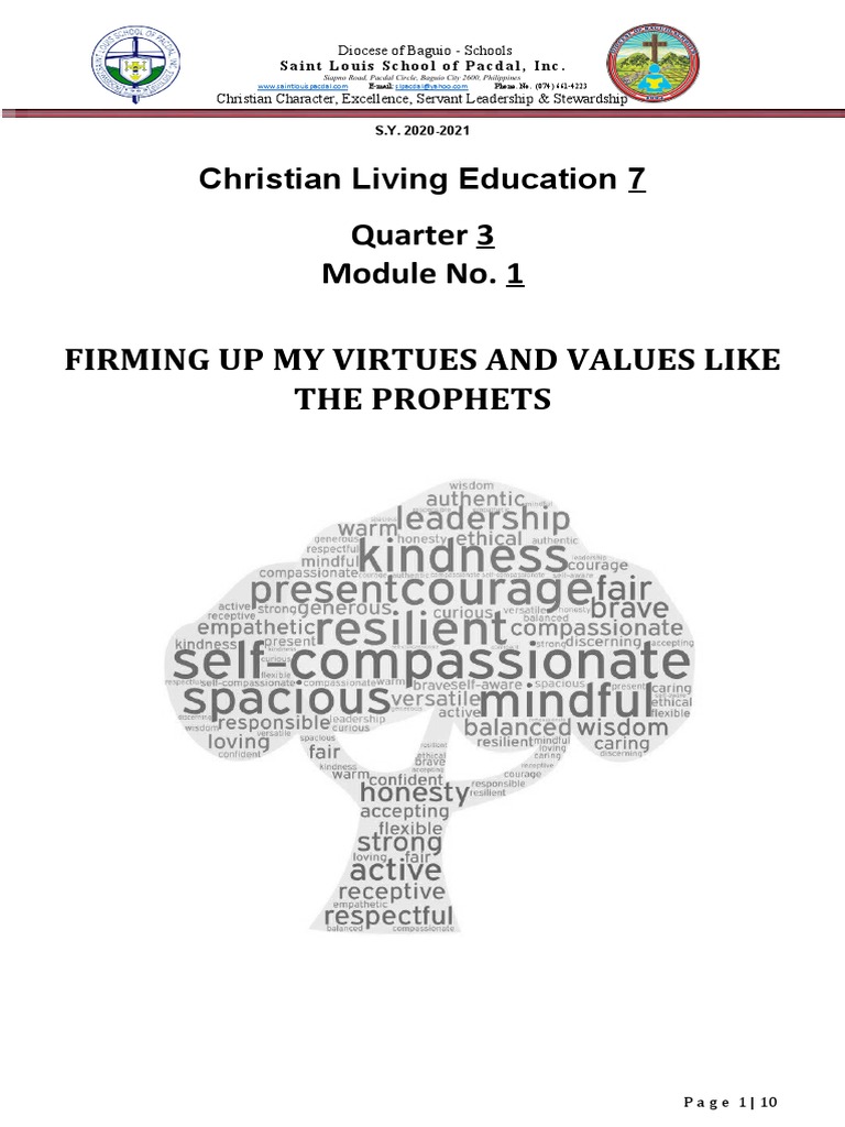 CLE7 ThirdQuarter Module1 | PDF | Virtue | Confession (Religion)